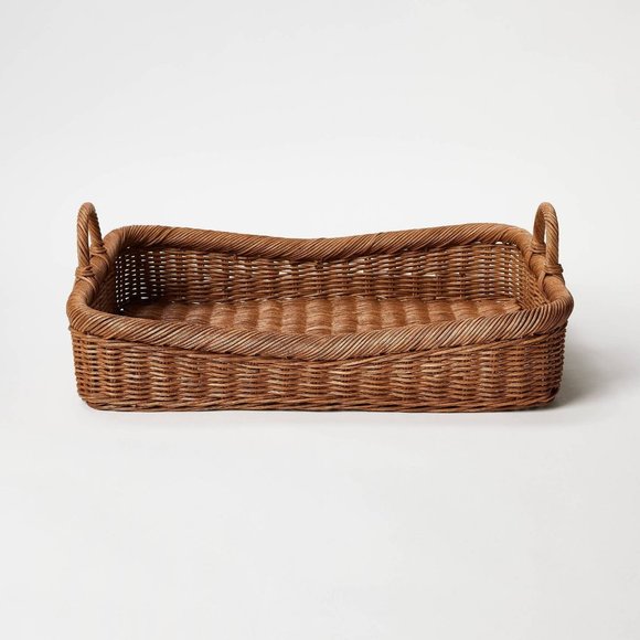 Studio McGee | Accents | Studio Mcgee Vintage French Tray Wicker Rattan ...